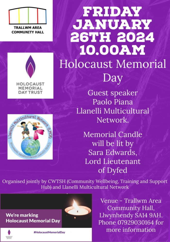 Holocaust Memorial Day 2024 (002) - Llanelli Rural Council : Llanelli ...